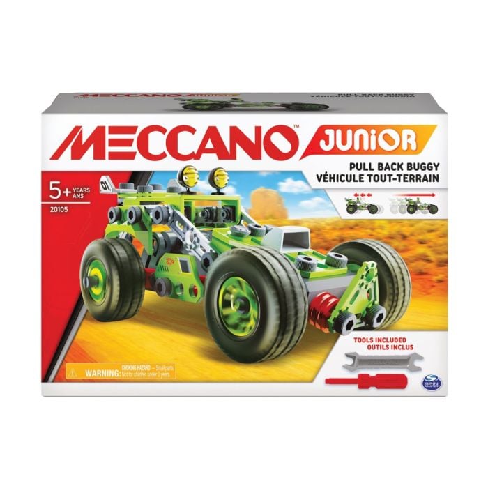 Meccano Junior 3 in 1 Deluxe Pull Back Buggy Vehicle Building Kit