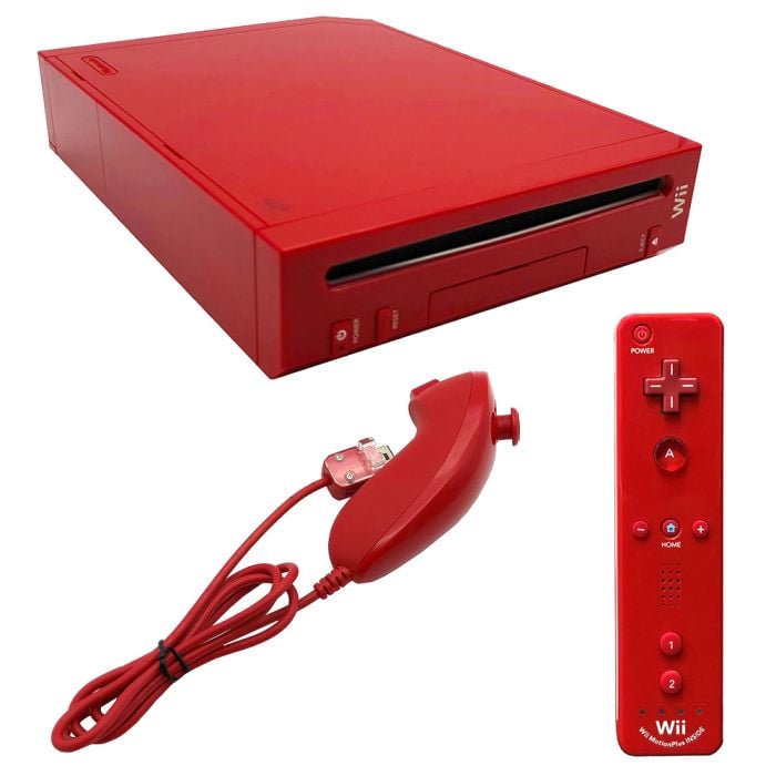 Nintendo Wii Red Limited Edition Console With Gamecube Ports Pre Owned