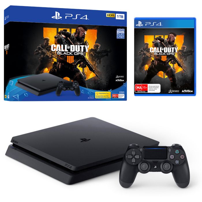 PlayStation 4 Slim 1TB Black Console with Call of Duty Black Ops 4 Bundle